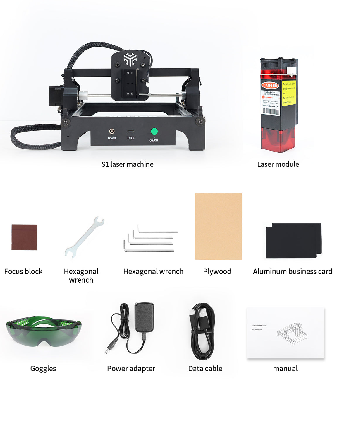Laser Engraver S1 Portable Laser Cutter and Engraver CNC Machine for D ...
